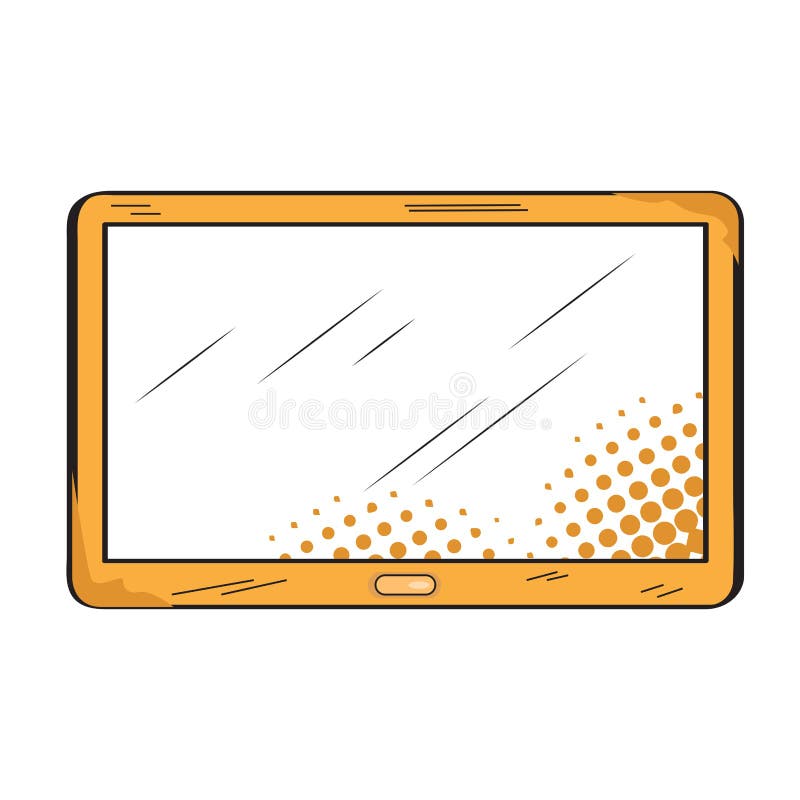 Pop Art Electronic Tablet in the Hands Stock Vector - Illustration of ...