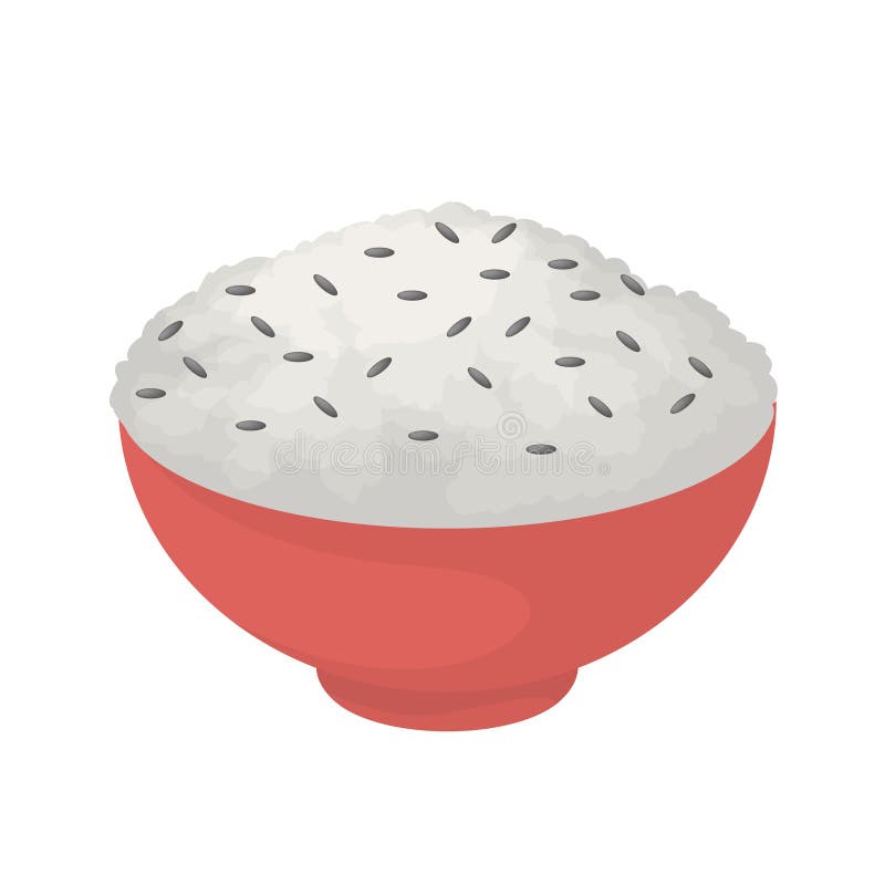 Isolated Rice Plant on White Background Stock Vector - Illustration of ...