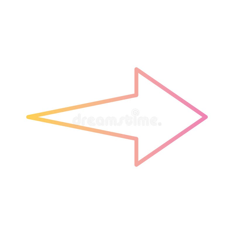 Isolated Right Arrow Gradient Style Icon Vector Design Stock Vector ...