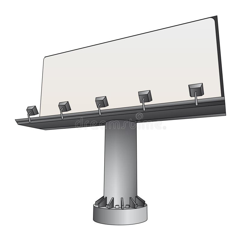 Isolated Right Perspective Billboard Vector Drawing Stock Vector ...