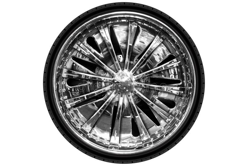 Titanium Crhome Car Rim Texture Isolated Stock Image - Image of circle ...