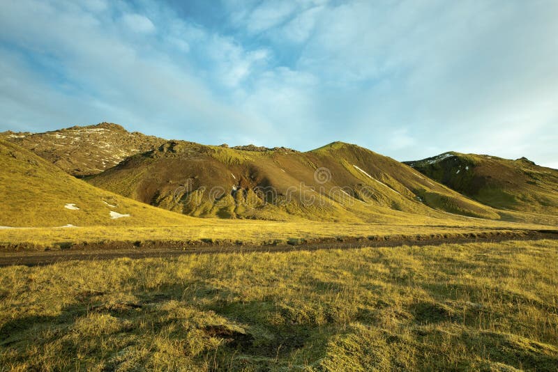 Isolated road stock photo. Image of landscape, iceland - 12133134