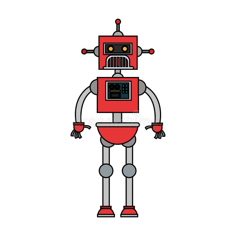 Isolated Robot Cartoon Design Stock Vector - Illustration of ...