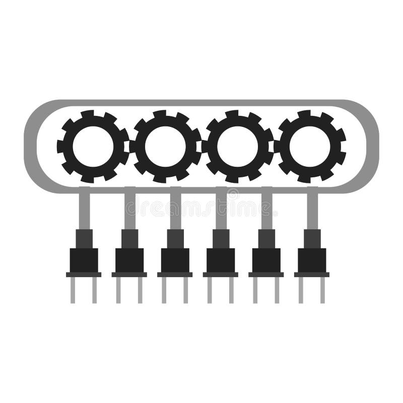 Isolated Robot with Gears Design Stock Vector - Illustration of ...