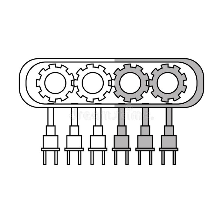 Isolated Robot with Gears Design Stock Vector - Illustration of cool ...