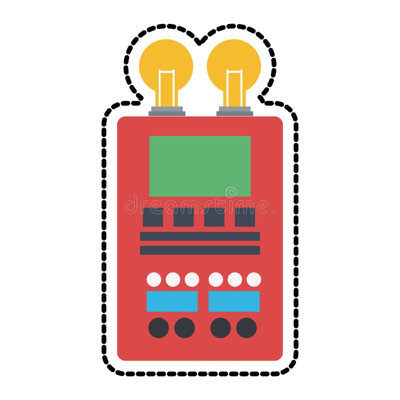 Isolated Robot with Light Bulb Design Stock Vector - Illustration of ...