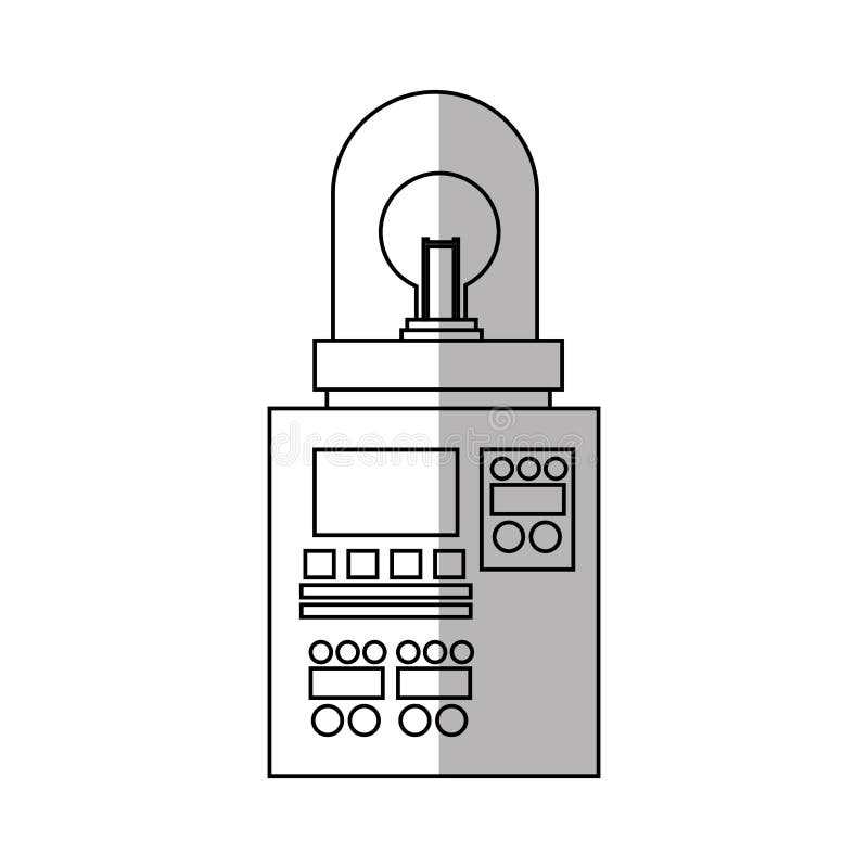 Isolated Robot with Light Bulb Design Stock Vector - Illustration of ...