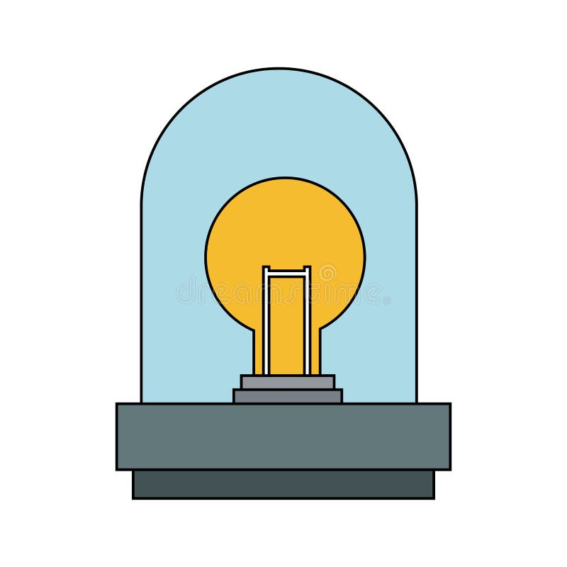 Isolated Robot with Light Bulb Design Stock Vector - Illustration of ...