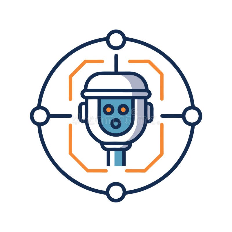 Isolated Robotic Avatar in Digital Scanner, Representing Scanning ...