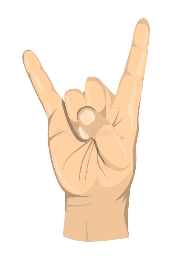Isolated rock hand. stock vector. Illustration of people - 92032766