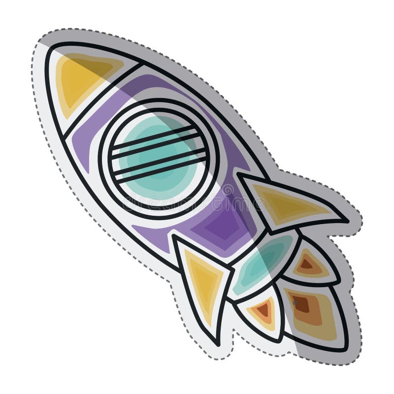 Isolated Rocket Draw Design Stock Vector - Illustration of draw, rocket ...