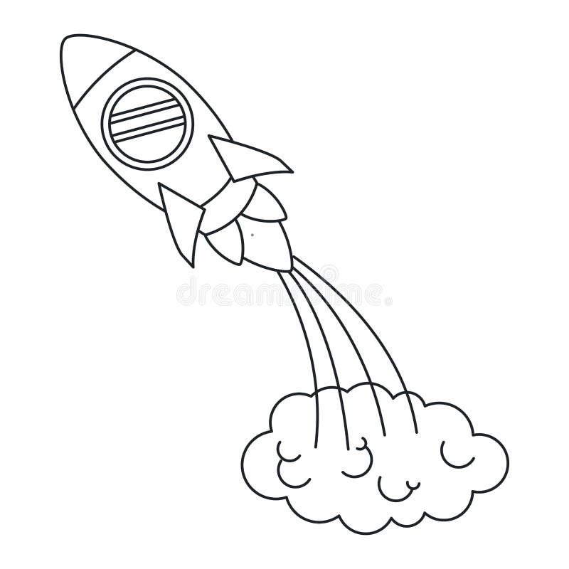 Isolated Rocket Draw Design Stock Vector - Illustration of draw, rocket ...