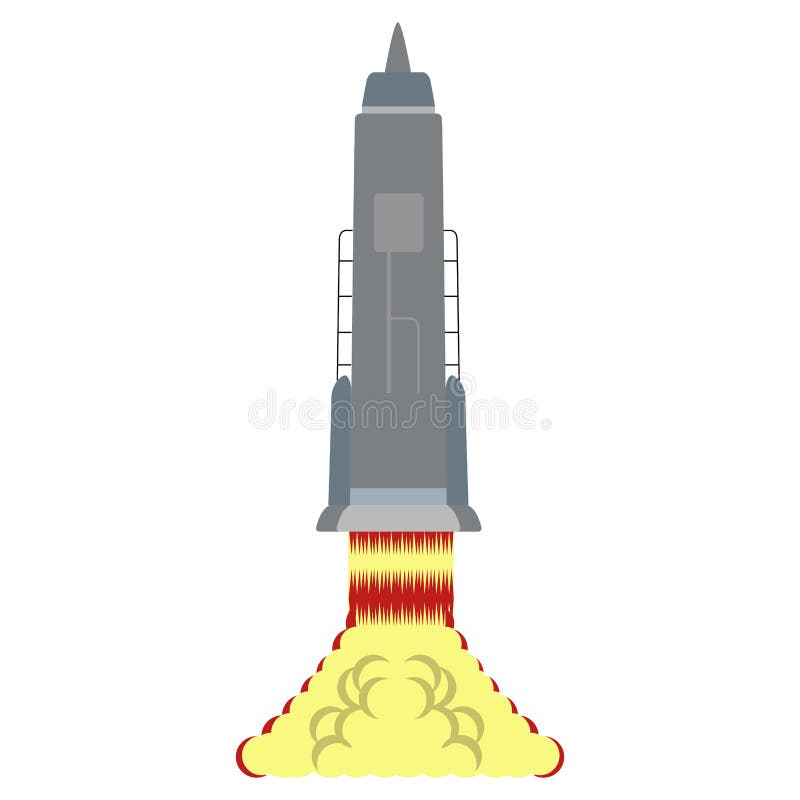 Rocket taking off stock vector. Illustration of vector - 119653594