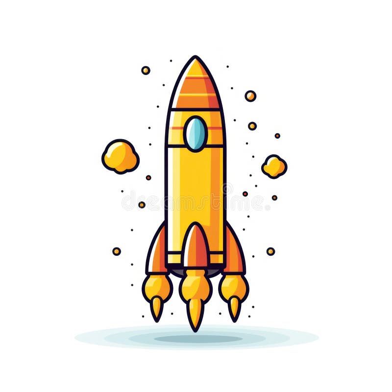Isolated Rocket on White Background AI Generated AI Generated Stock ...