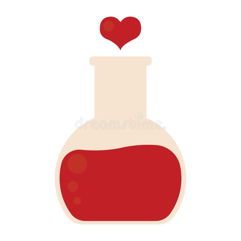 Isolated Romantic Heart Chemical Stock Vector - Illustration of ...
