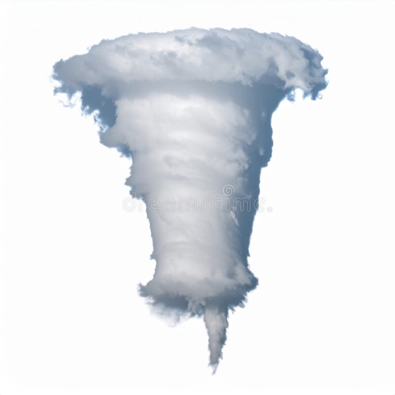 Isolated Rotating White and Grey Tornado Cloud Formation Stock ...
