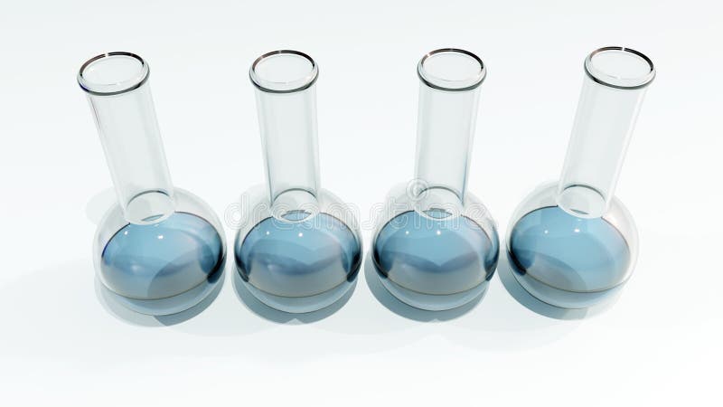 An Isolated Round Bottom or Boiling Flasks Filled with Liquid Stock ...