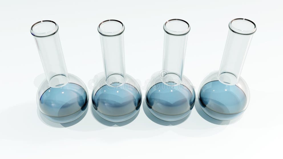 An Isolated Round Bottom or Boiling Flasks Filled with Liquid Stock ...