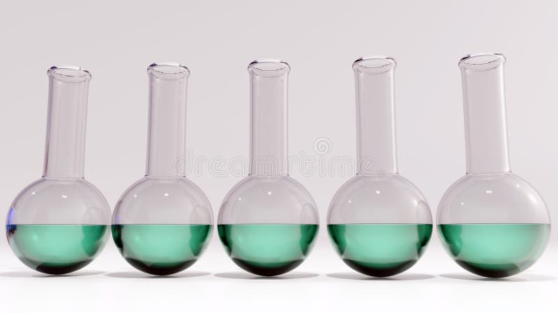 An Isolated Round Bottom or Boiling Flasks Filled with Liquid Stock ...