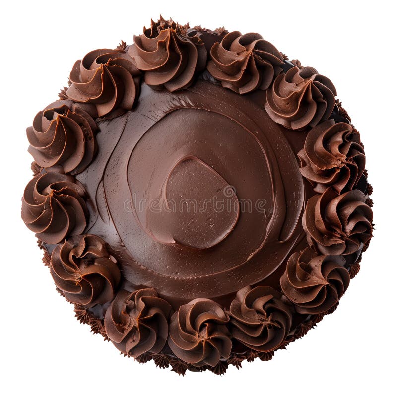 Isolated Round Chocolate Cake Stock Illustration - Illustration of cake ...