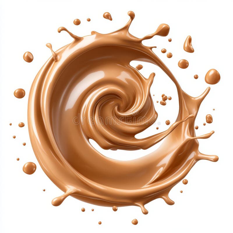 Isolated Round Explosion of Milk and Chocolate Stock Illustration ...