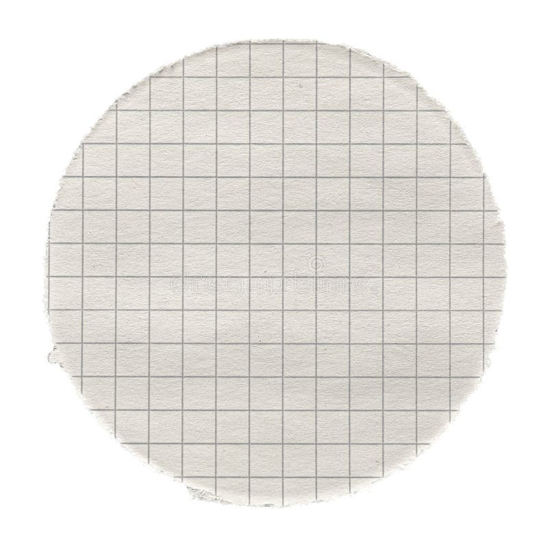 Round Piece of White Grid Paper Isolated on a Clean Background Stock ...