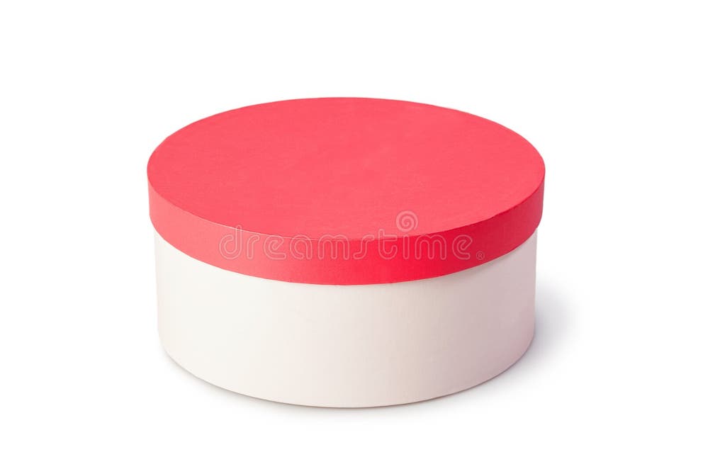 Round packing box stock image. Image of purple, paper - 87302473