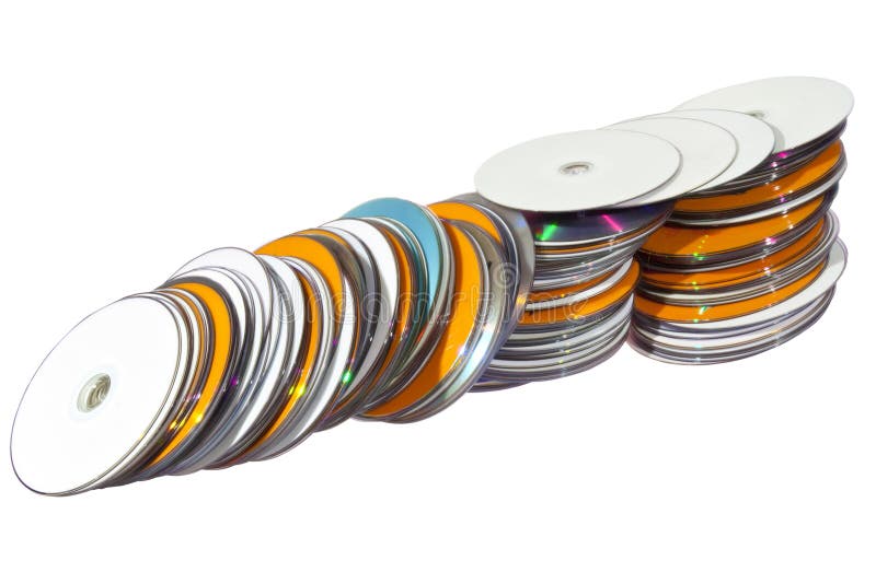 Stacked compact discs stock image. Image of data, piled - 9915019