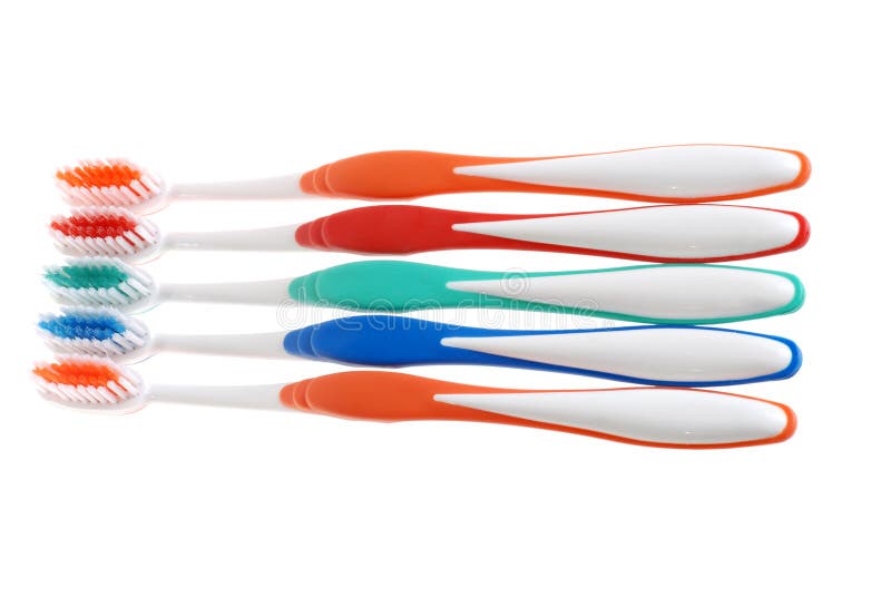 Toothbrushes border stock image. Image of macro, close - 33216959
