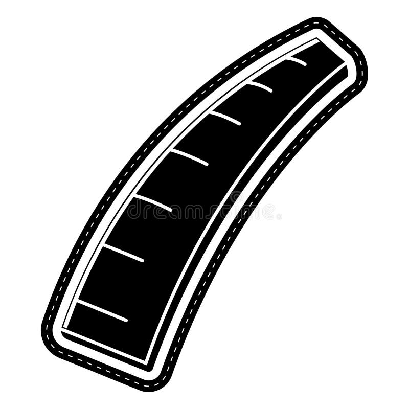 Isolated Ruler Icon Dotted Sticker Stock Vector - Illustration of ...