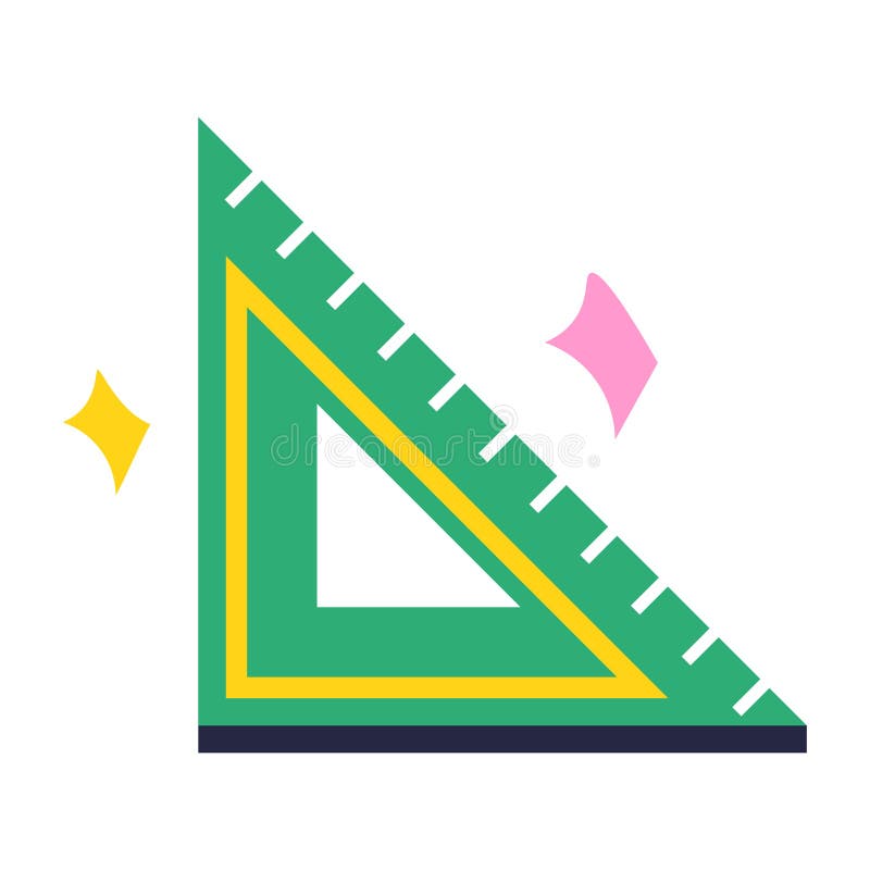 Isolated Ruler Icon School Supply Flat Design Vector Stock Vector ...