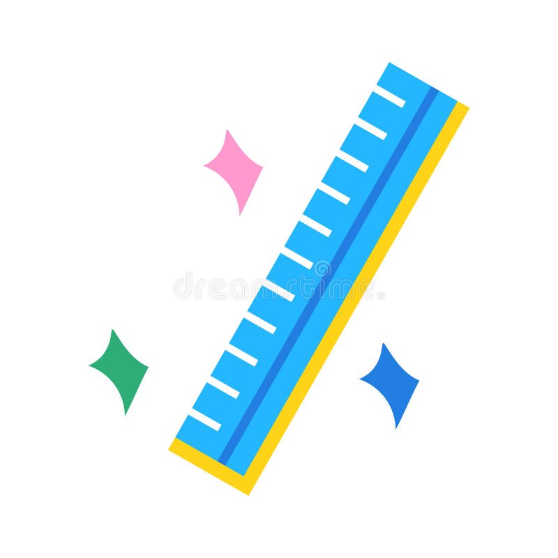 Isolated Ruler Icon School Supply Flat Design Vector Stock Vector ...