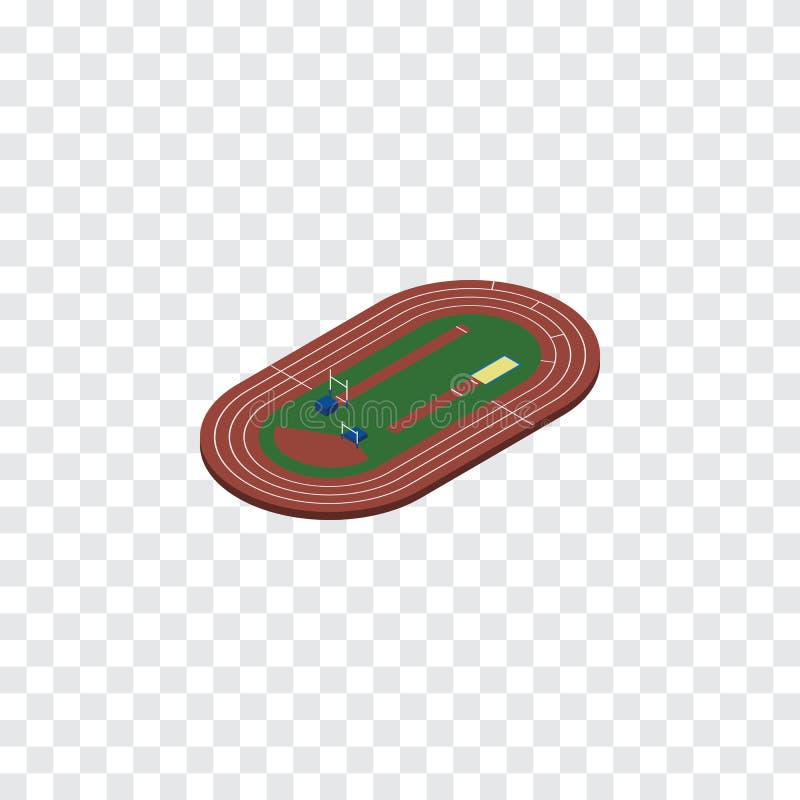 Isolated Running Field Isometric. Run Stadium Vector Element Can Be ...