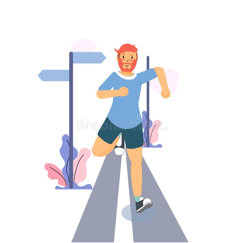 Isolated running man stock vector. Illustration of fitness - 199145782