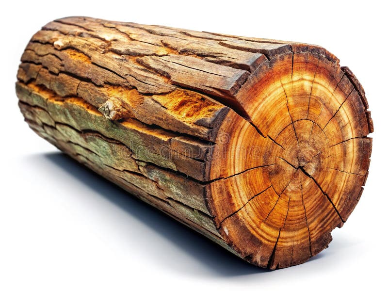 Isolated Rustic Wooden Log with Transparent Background Seamless Wood ...