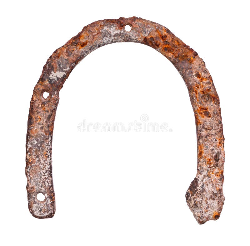 Isolated rusty horse shoe stock photo. Image of rust - 23448570