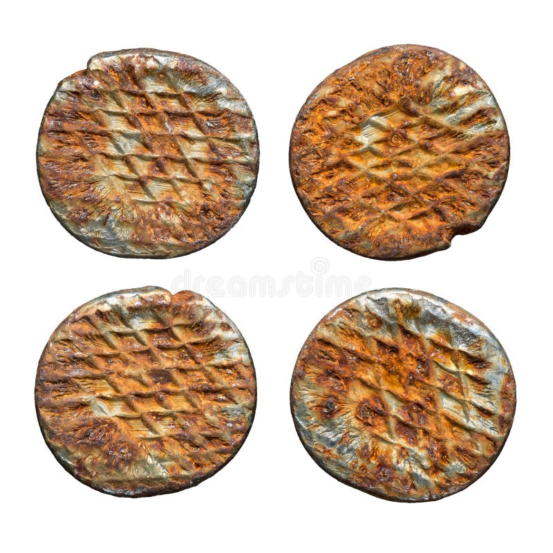 Isolated rusty nail heads stock photo. Image of circle - 96261178