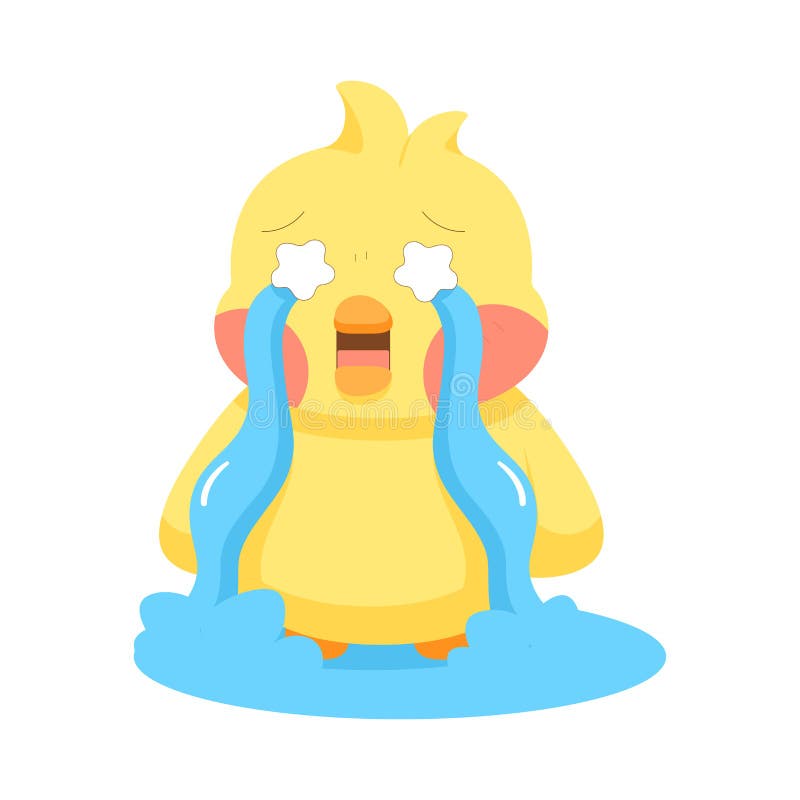 Isolated Sad Chick Cartoon Character Vector Stock Vector - Illustration ...