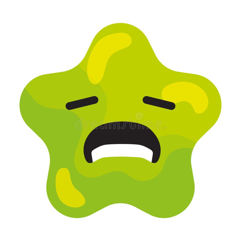 Isolated Sad Cute Star Shape Emoji Vector Stock Vector - Illustration ...