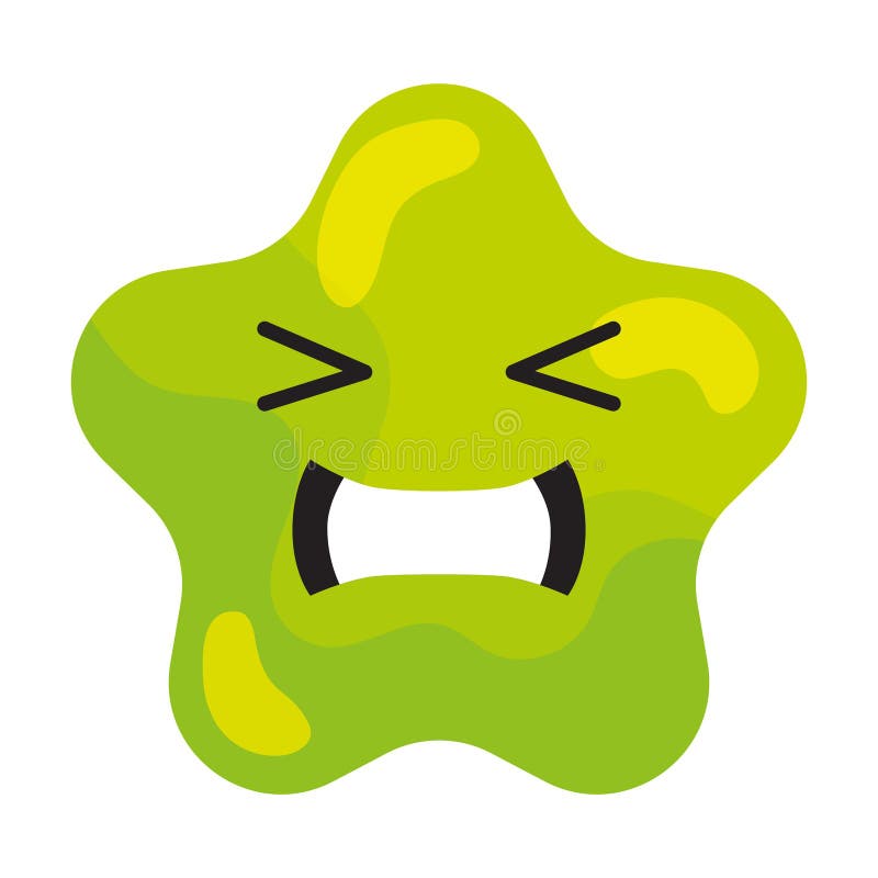 Isolated Sad Cute Star Shape Emoji Vector Stock Vector - Illustration ...