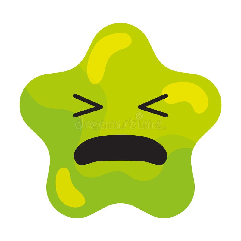 Isolated Sad Cute Star Shape Emoji Vector Stock Illustration ...