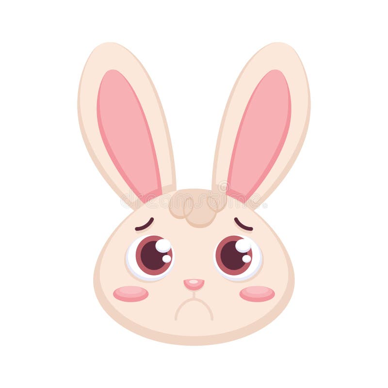 Isolated Sad Rabbit Cartoon Avatar Vector Stock Vector - Illustration ...