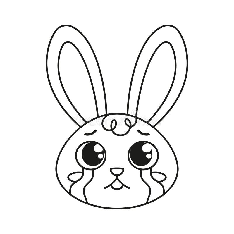 Isolated Sad Rabbit Cartoon Avatar Vector Stock Vector - Illustration ...