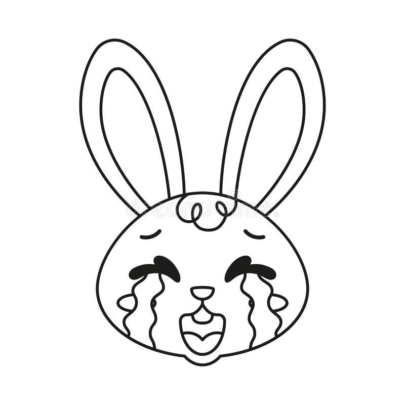 Isolated Sad Rabbit Cartoon Avatar Vector Stock Vector - Illustration ...