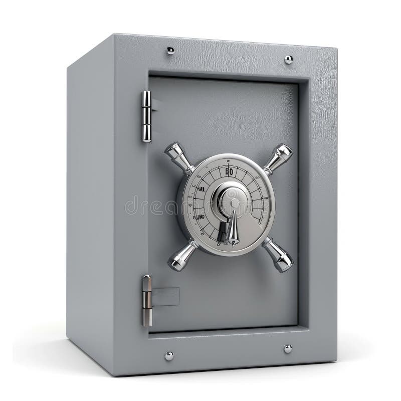 Isolated Safe, Combination Lock Exposed. Fortified Secrets, Ai ...