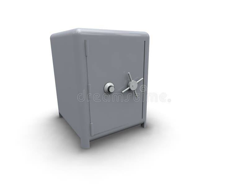 Isolated Safe on White Background Stock Illustration - Illustration of ...