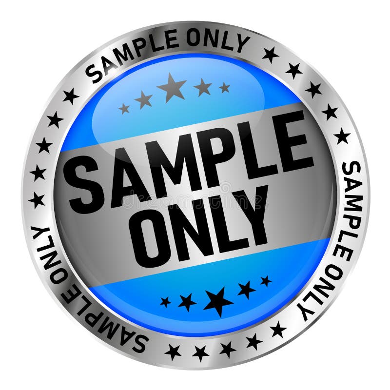 Isolated Sample only Blue Silver Illustration Icon Web Badge Stock ...