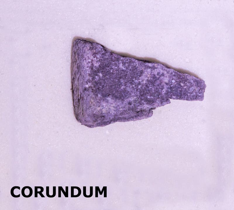 Isolated Sample of a Corundum Rock on Texture Background. Corundum ...