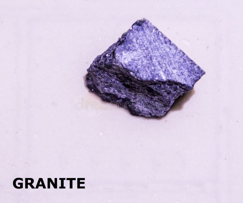 Isolated Sample of a Granite Rock on Texture Background. Granite ...
