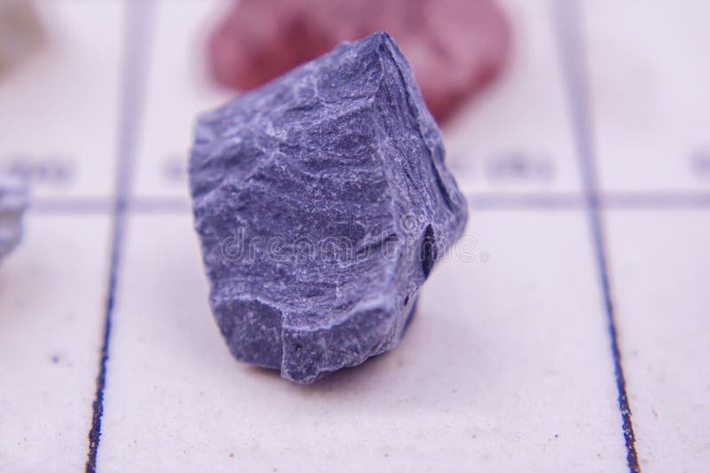 Isolated Sample of a Gray Slate Rock on Texture Background. Gray Slate ...